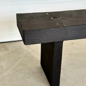 Shou Sugi Ban Bench | Yakisugi Charred Wood Bench | Rustic Modern ...
