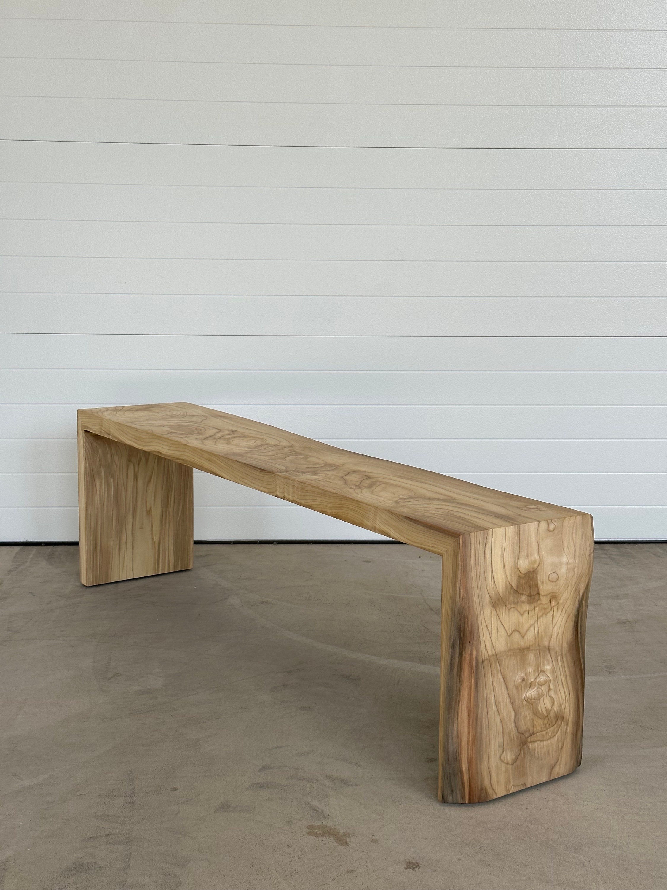 Waterfall Bench Magnolia Bench Modern Bench Hardwood Bench Custom Bench ...