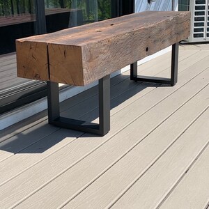 Barn Beam Bench Rustic Modern Bench Farmhouse Bench - Etsy
