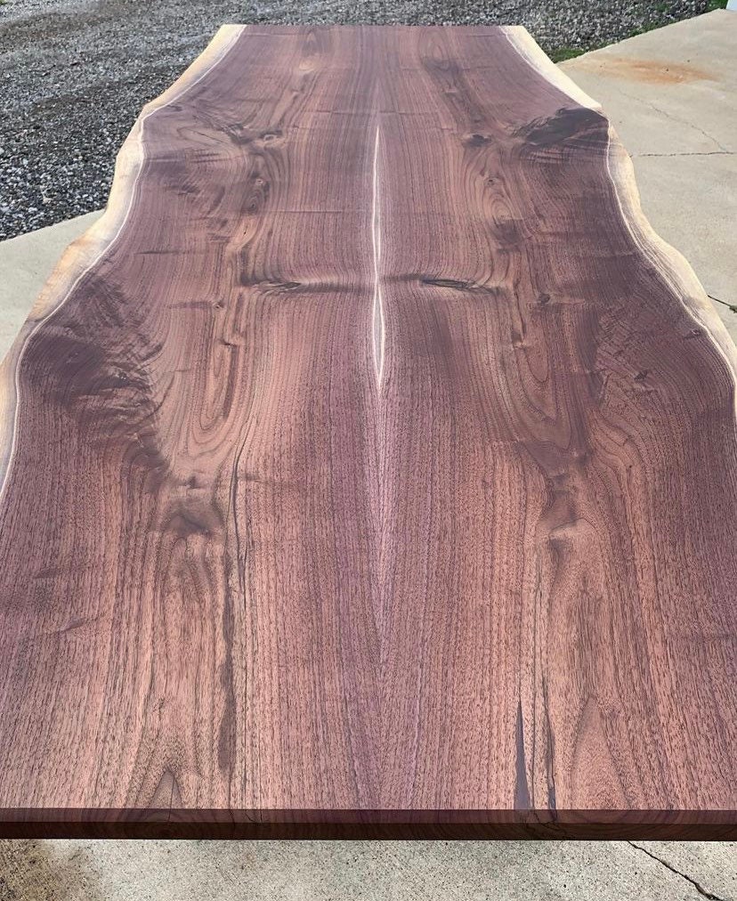 Live Edge Walnut Dining Table Walnut Dining Table Custom - Etsy