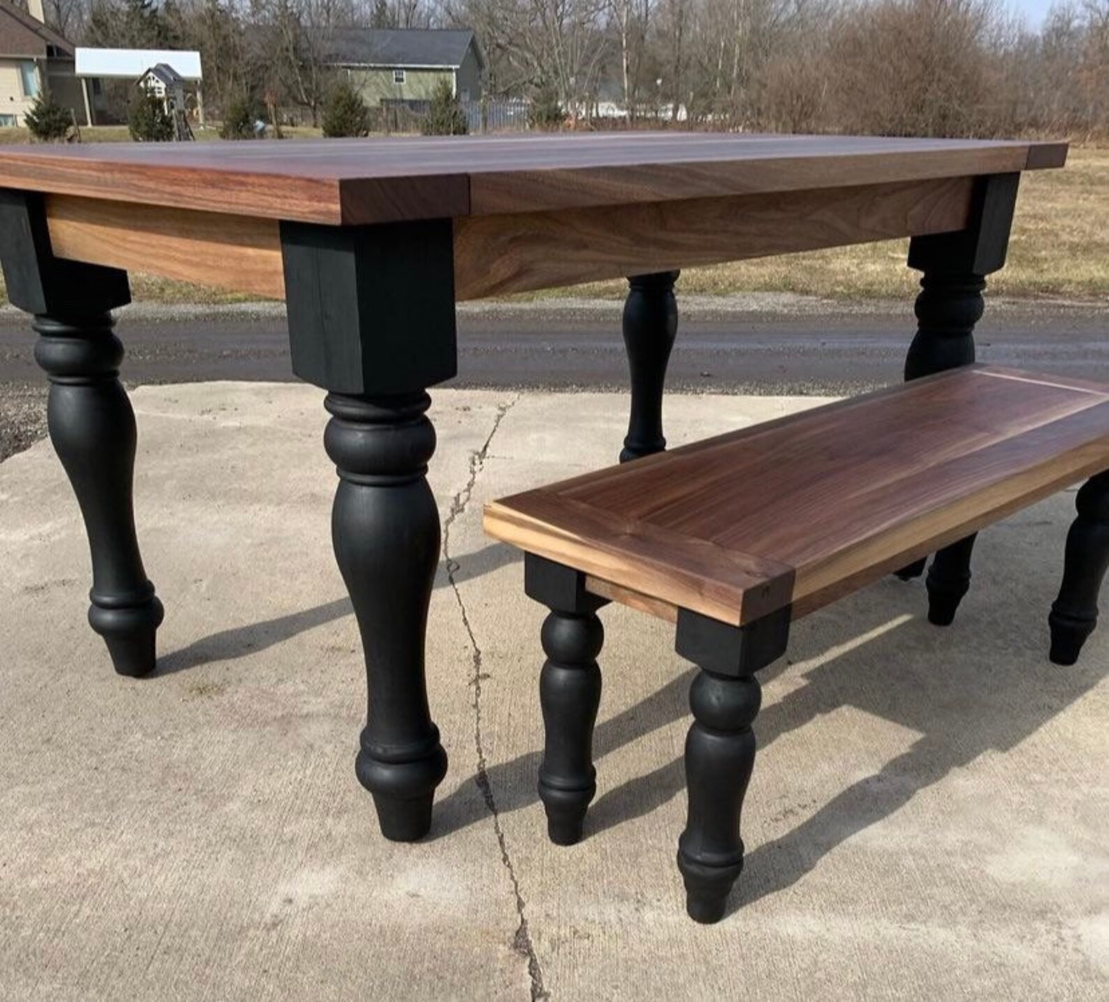 Walnut Table Farmhouse Table Farm House Table Custom - Etsy