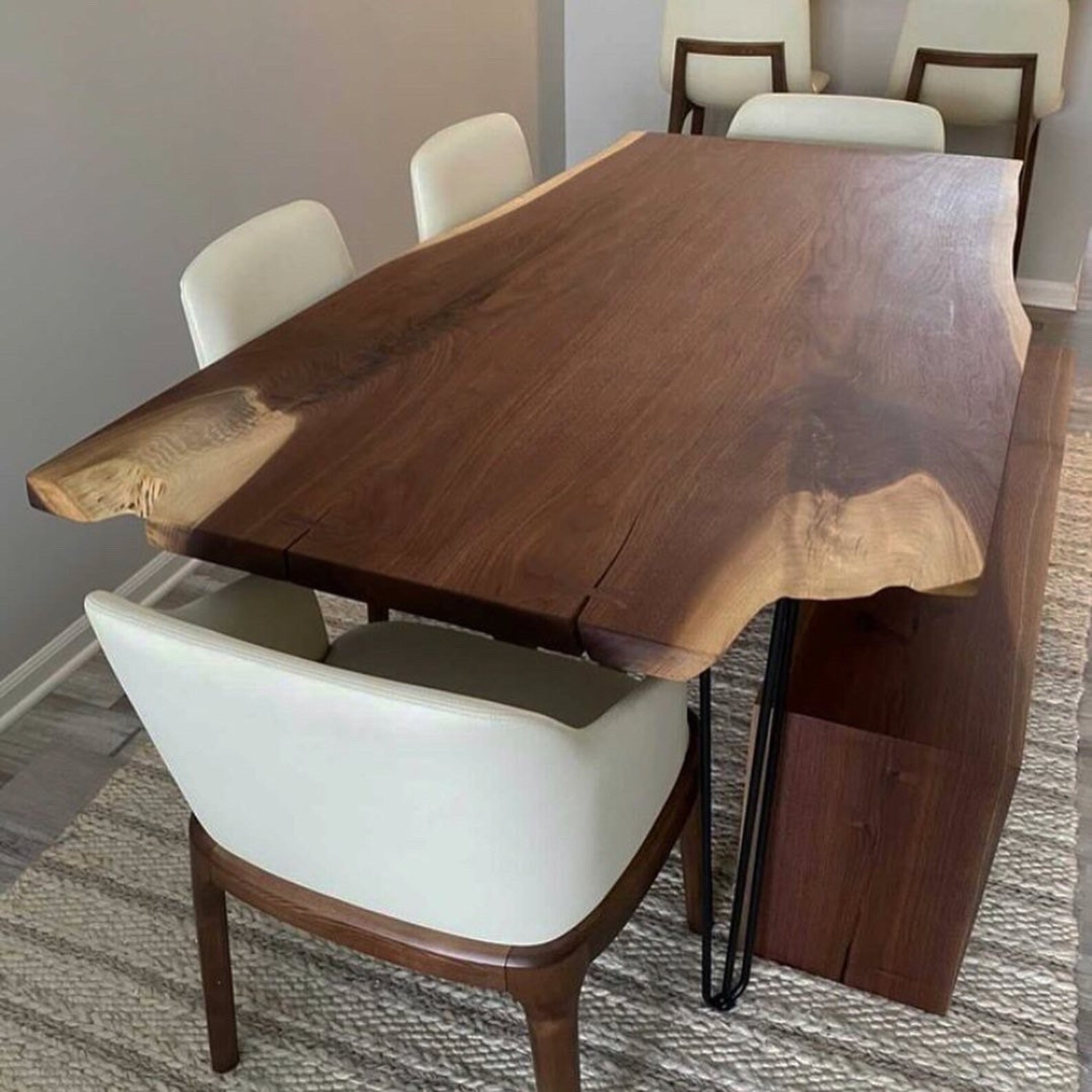 Live Edge Walnut Table Walnut Dining Table Walnut Slab | Etsy