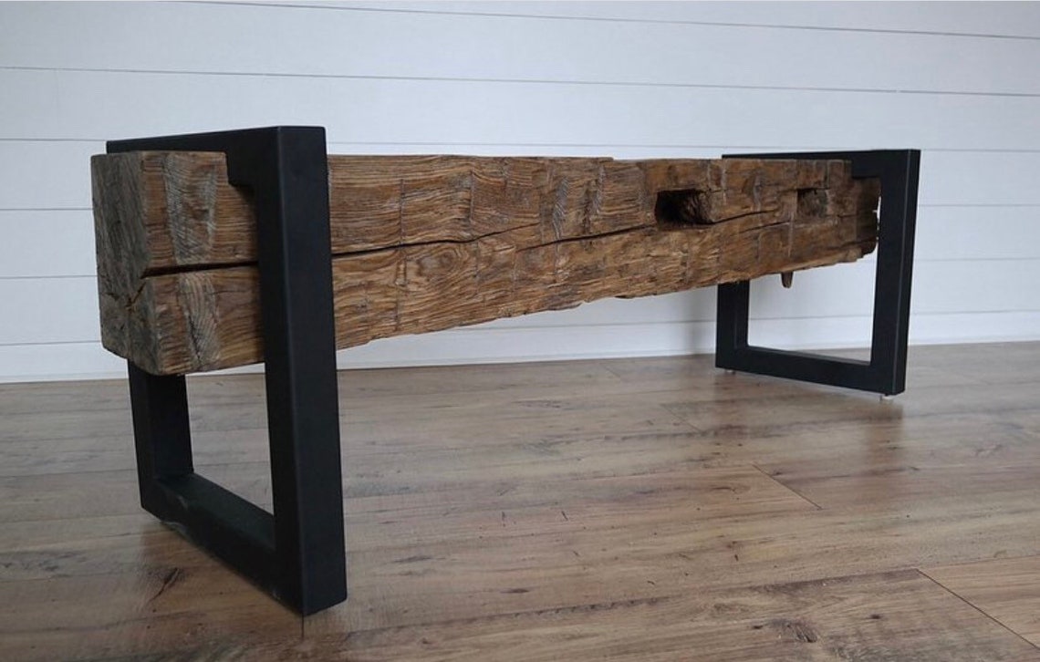 Barn Beam Bench Rustic Bench Farmhouse Bench Rustic | Etsy