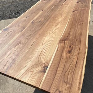 Live Edge Dining Table Elm Table Rustic Modern Table - Etsy