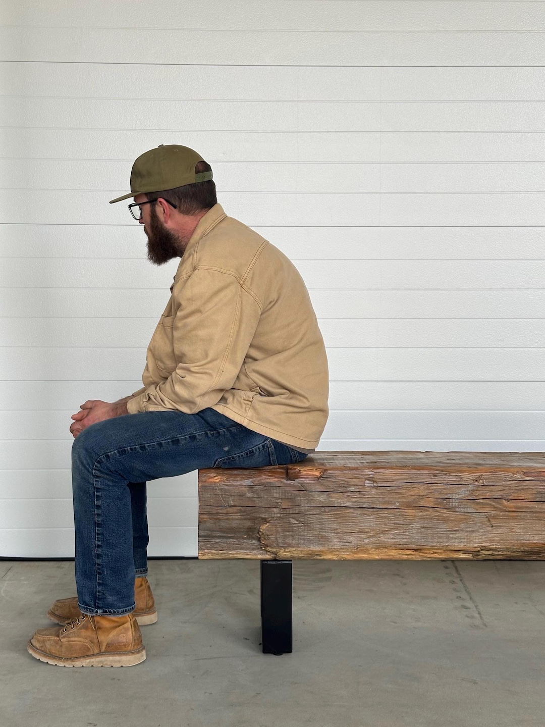 Barn Beam Bench | Rustic Modern Bench | Farmhouse Bench | Entryway ...