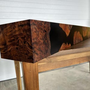 Walnut Burl Mantel Epoxy River Mantel Walnut Mantel Wood Mantel Custom ...