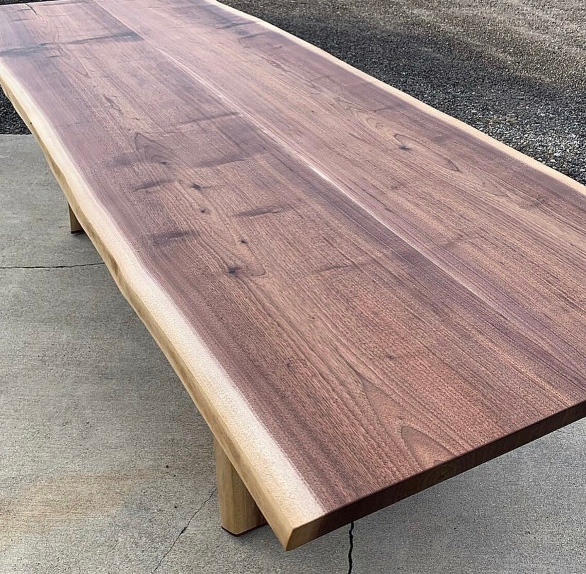 Walnut Dining Table Live Edge Walnut Table Hardwood Table - Etsy