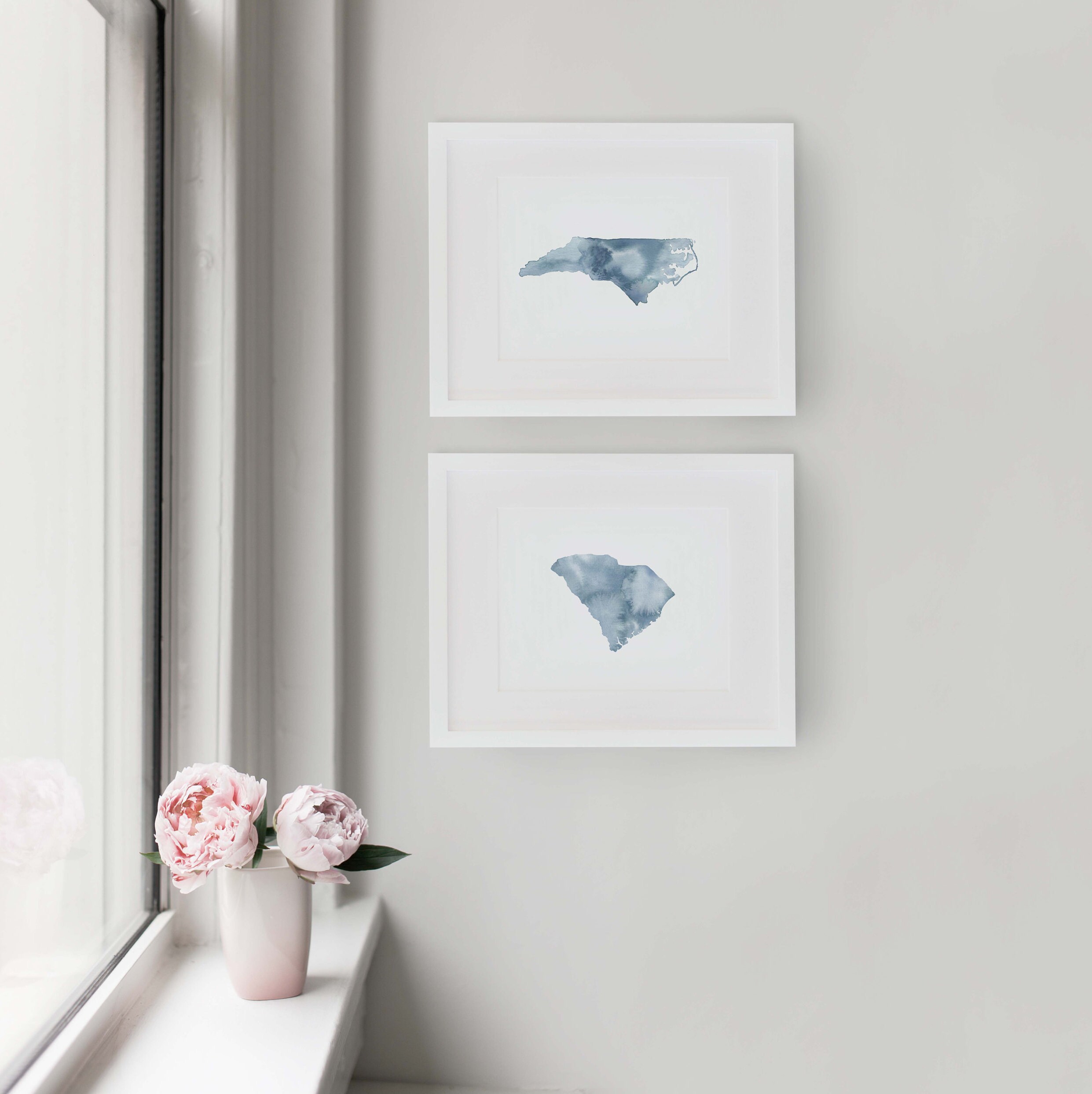 North Carolina State Watercolor Print - Etsy