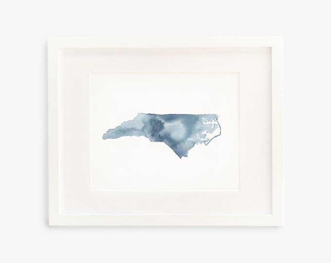 North Carolina State Watercolor Print - Etsy