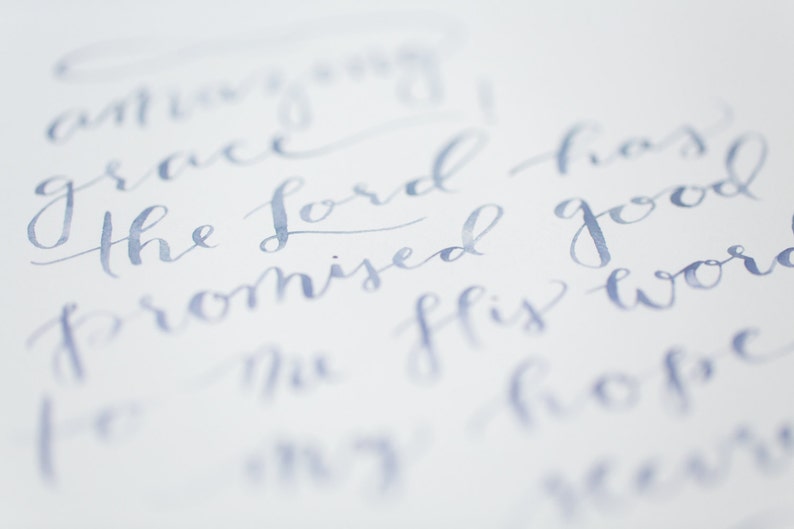 Amazing Grace Art Print Calligraphy & Watercolor Print | Etsy