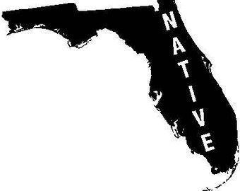 Florida native decal | Etsy