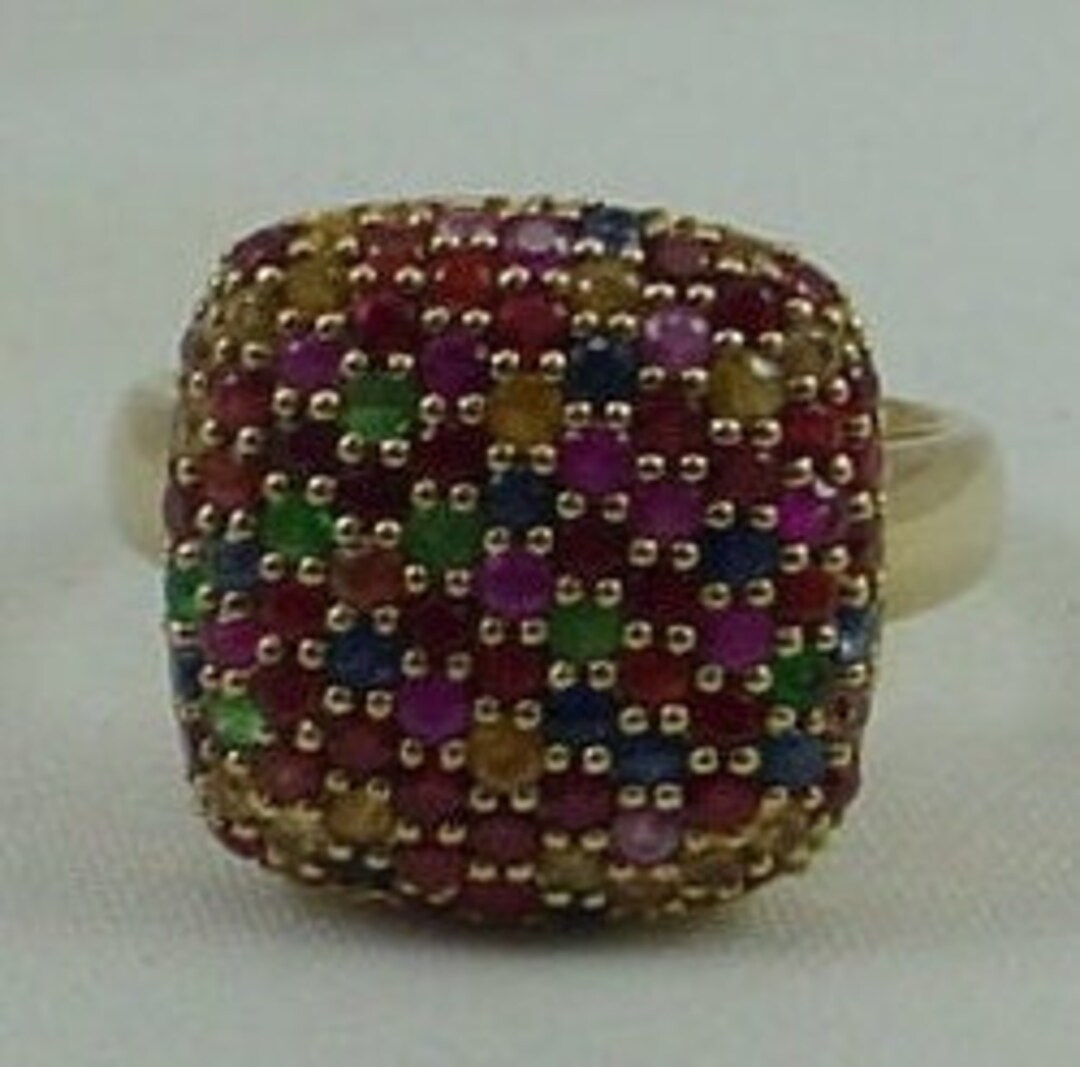EFFY BH 14K Yellow Gold Multi Gemstone Womens Ring Size 6 - Etsy