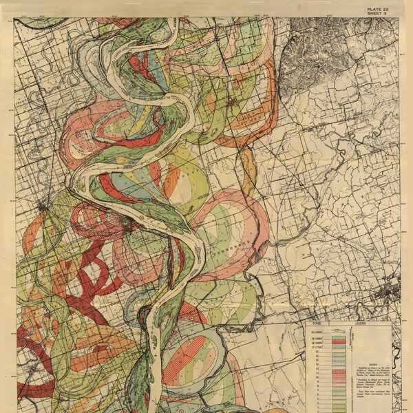 Harold Fisk Map - Etsy