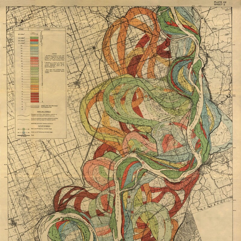Harold Fisk Map - Etsy