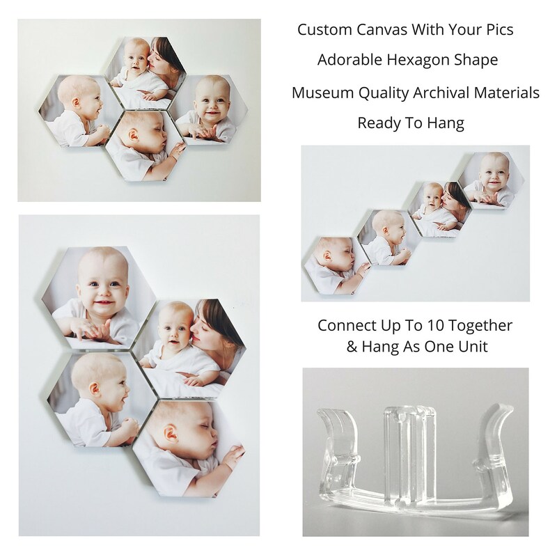 White Hexagon Frame - Etsy