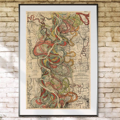 Harold Fisk Mississippi River Arkansas River Page 22 Sheet - Etsy