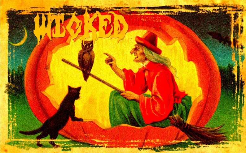 Wicked Poster, Wicked Witch, Halloween Poster, Witch Poster, Halloween ...