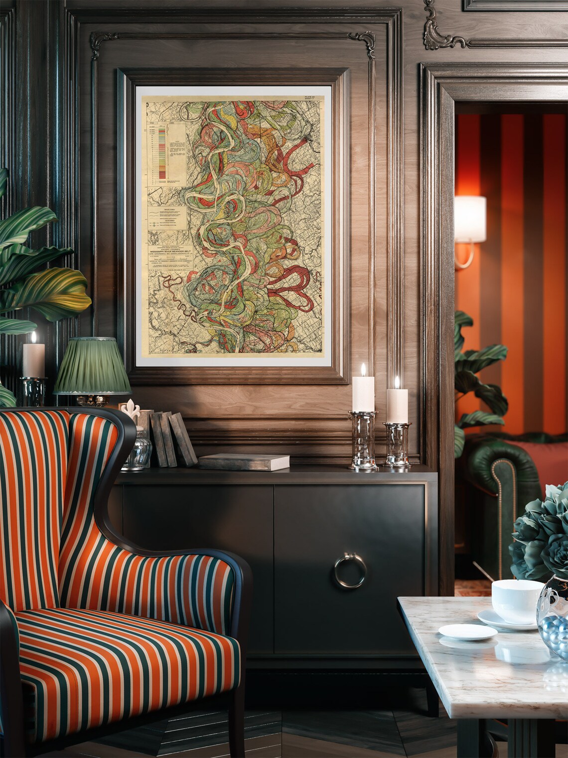 Mississippi River Art Print Mississippi Valley Harold Fisk - Etsy