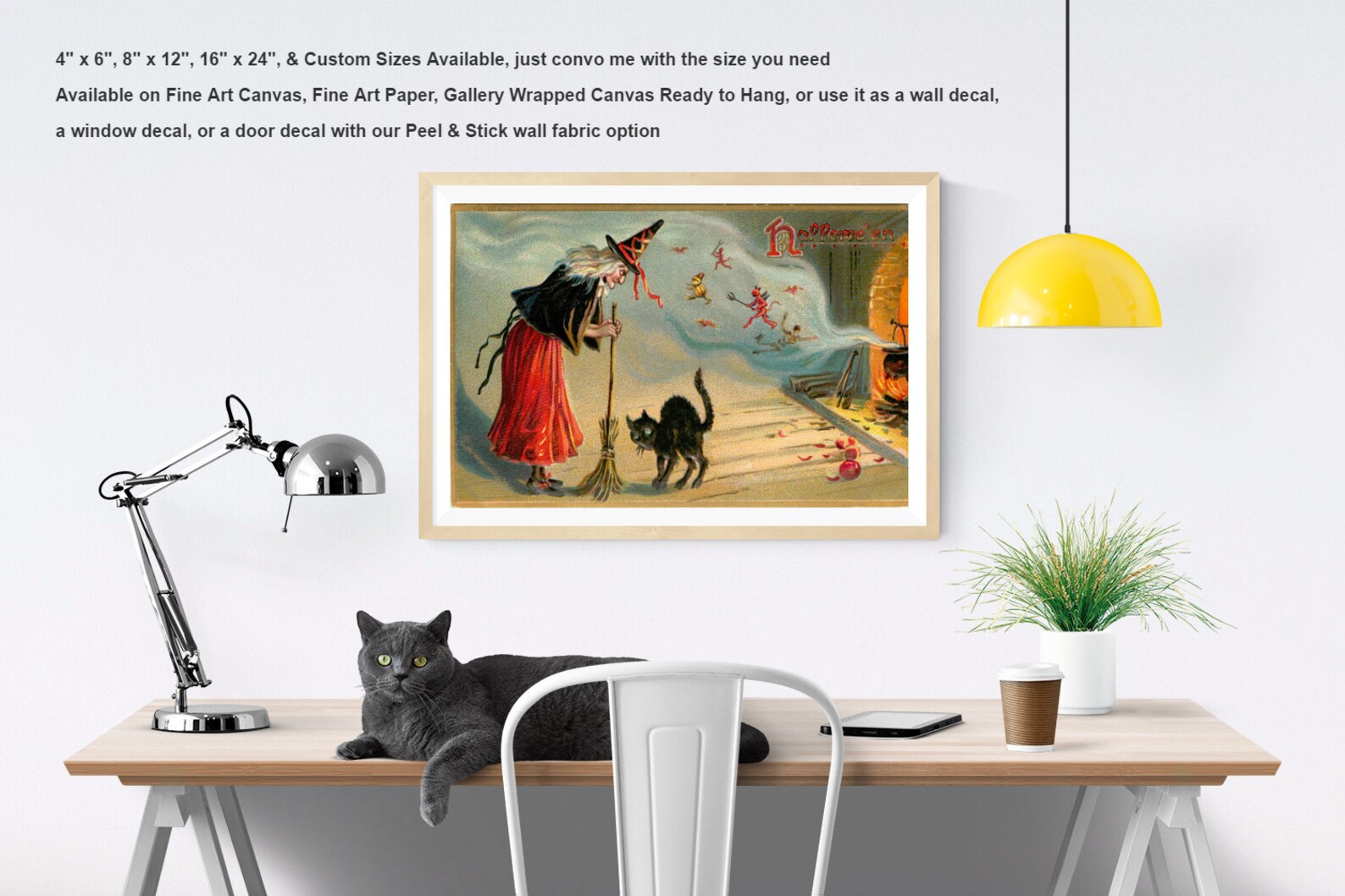 Cat Drawing Witch Drawing Halloween Cat Drawing Halloween - Etsy