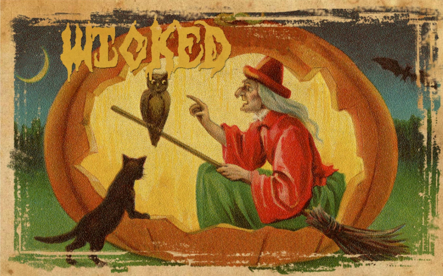 Wicked Poster Wicked Witch Halloween Poster Witch Poster - Etsy UK