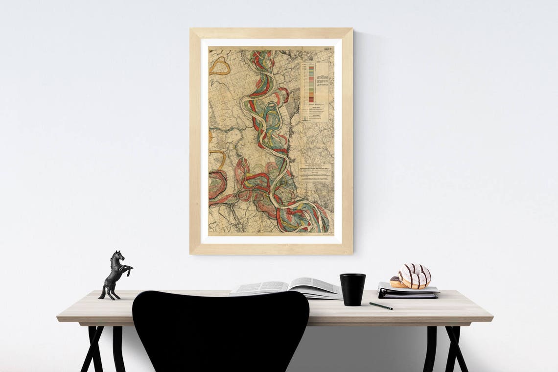 Mississippi River, Harold Fisk Maps, P22 Sheet 13, Mississippi River ...