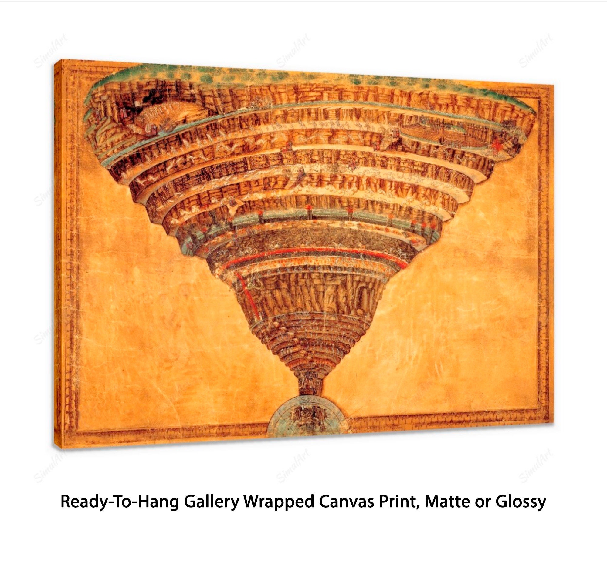 Dantes Inferno Kaart Botticelli