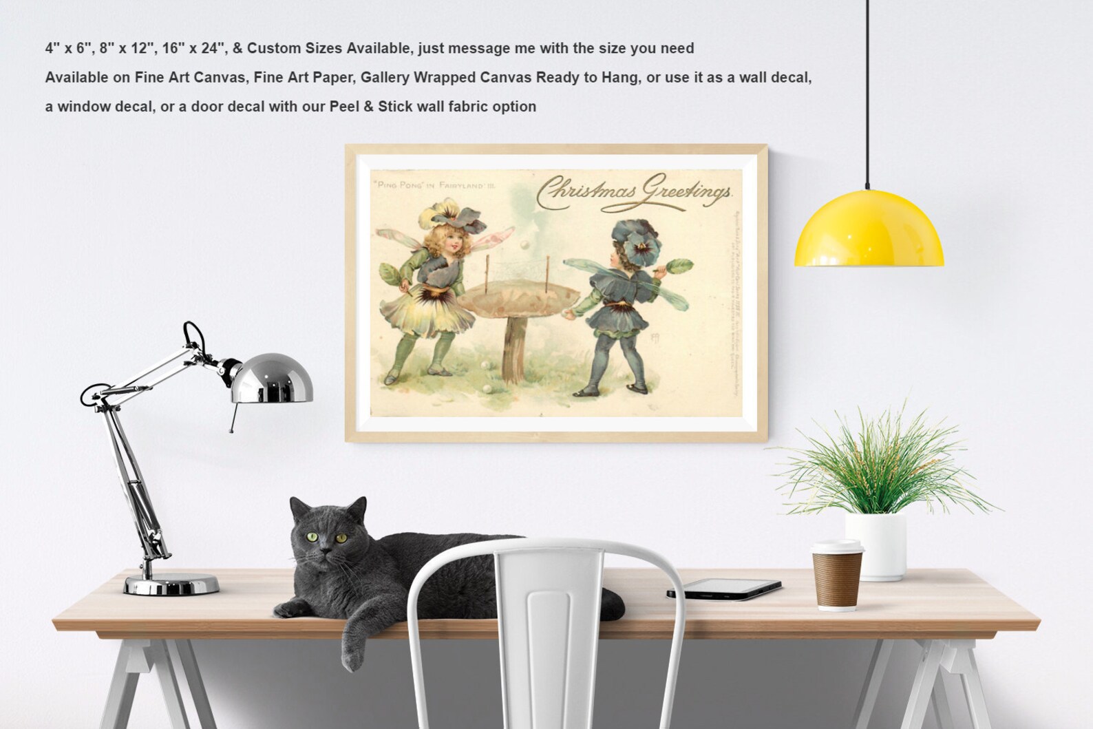 Ping Pong, Fairies Playing Ping Pong, Christmas Card, Pong Ping ...