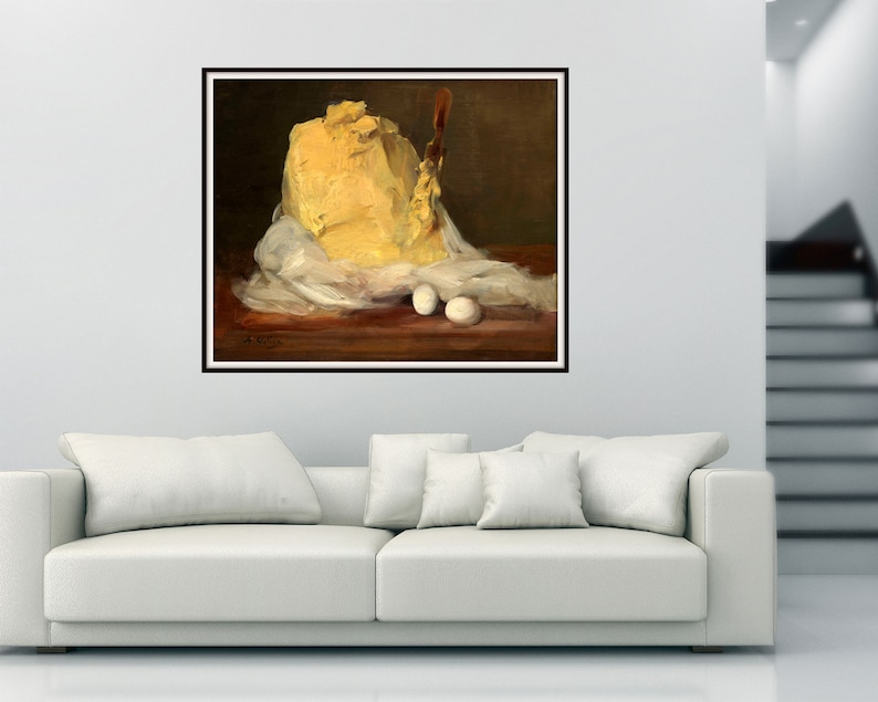 Antoine Vollon, Mound of Butter, Art Print, Still Life Art, Butter Art ...