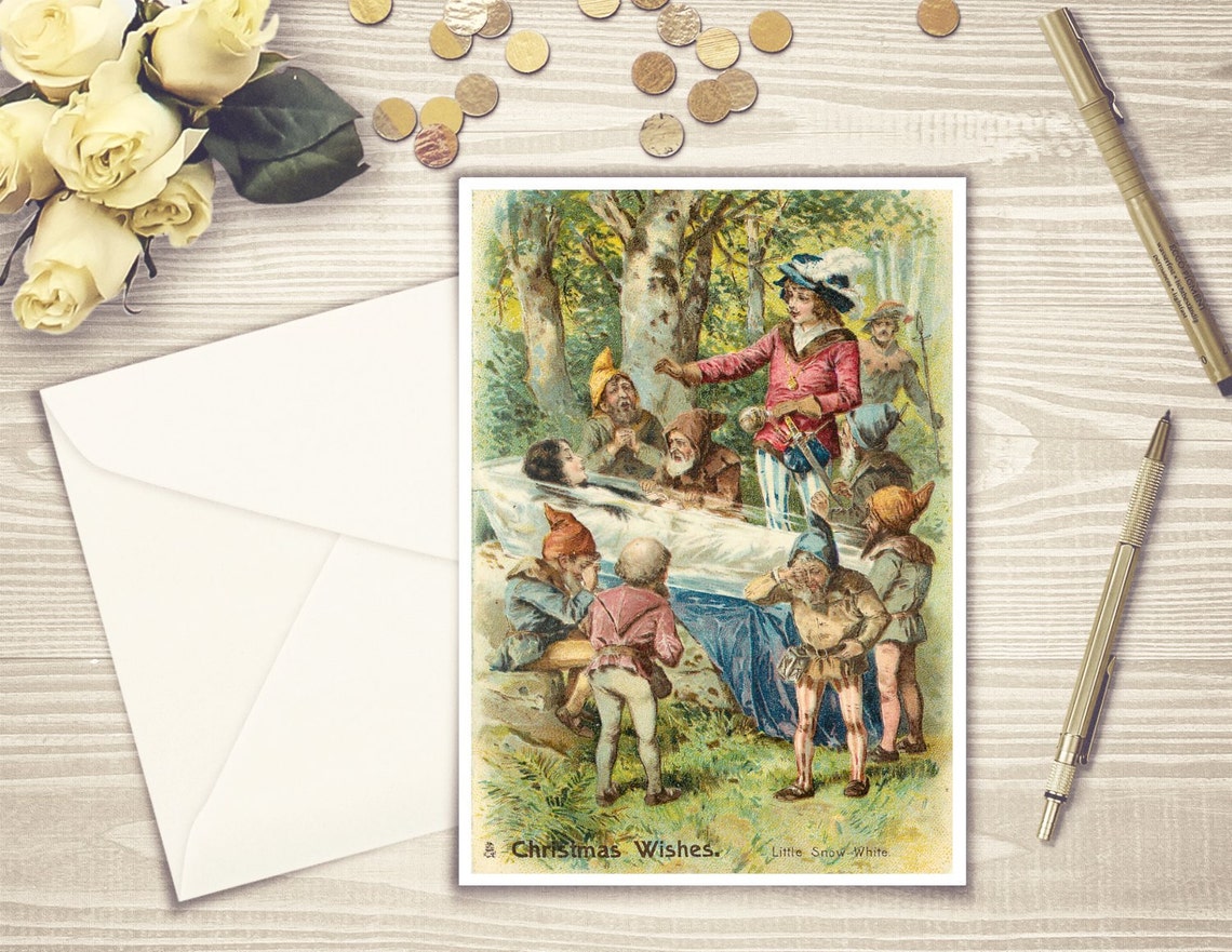 Snow White White Christmas White Card White Snow Christmas | Etsy