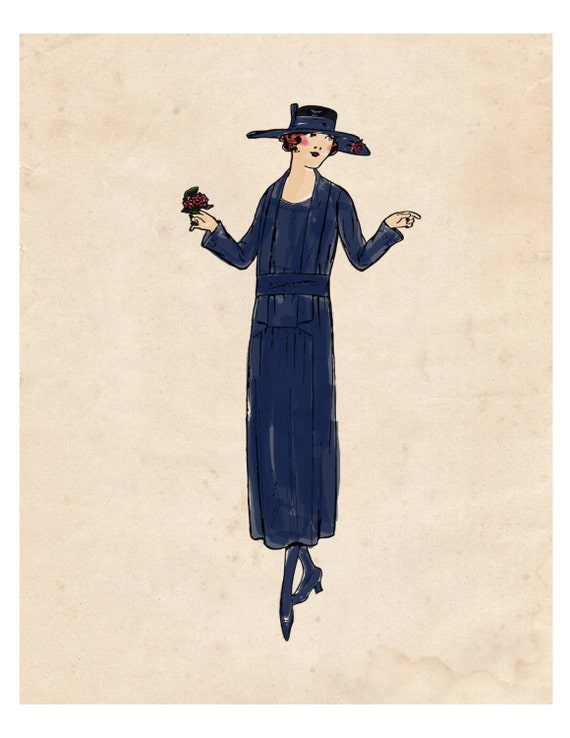 1920s Flapper Drawing
