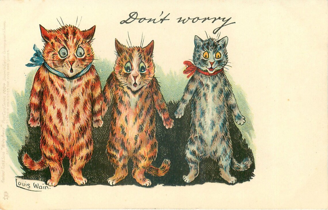 Louis Wain Funny Cats Louis Wain Cats Wain Cats Louis - Etsy.de