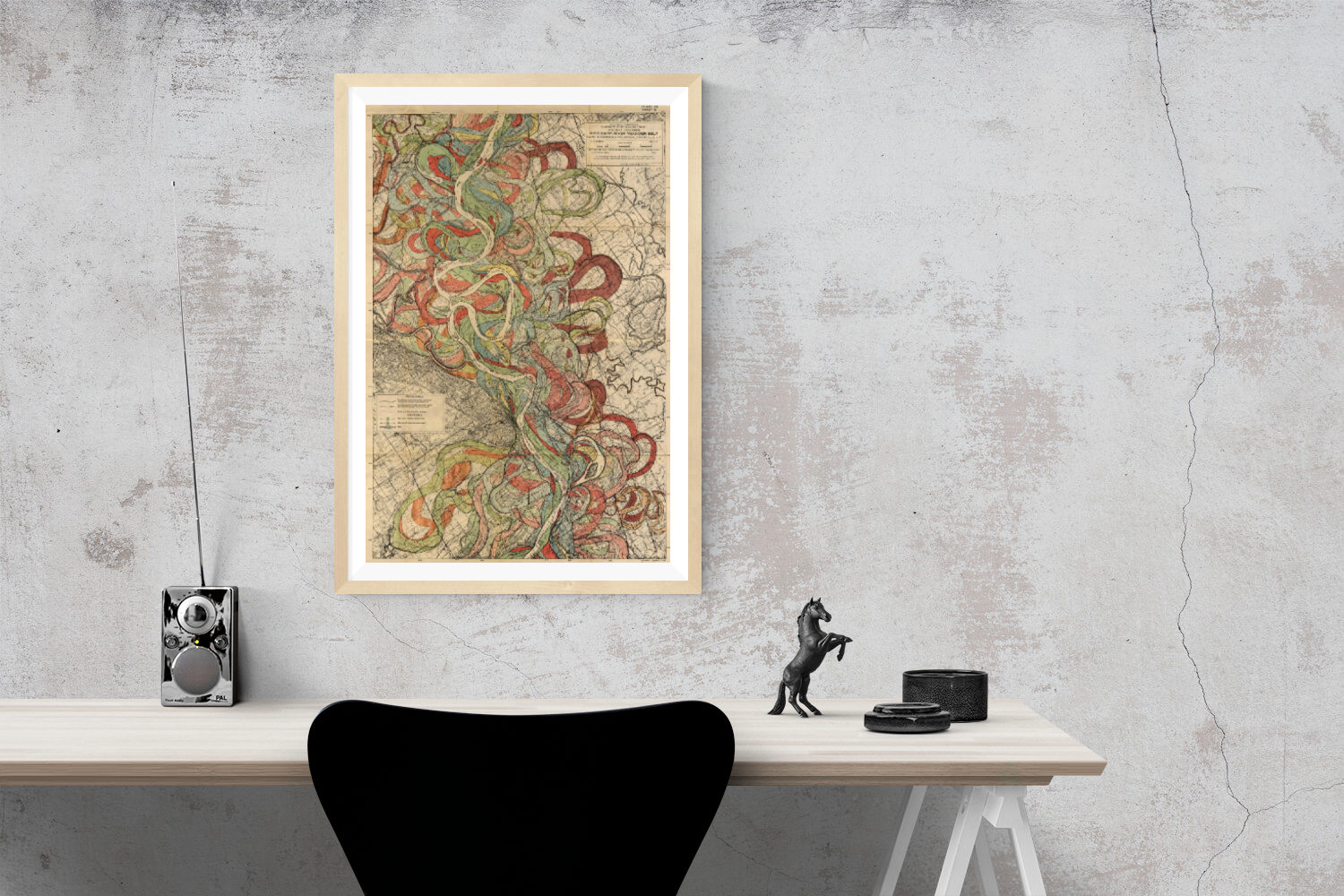 30 x 45 Mississippi River Map Fine Art Print | Etsy