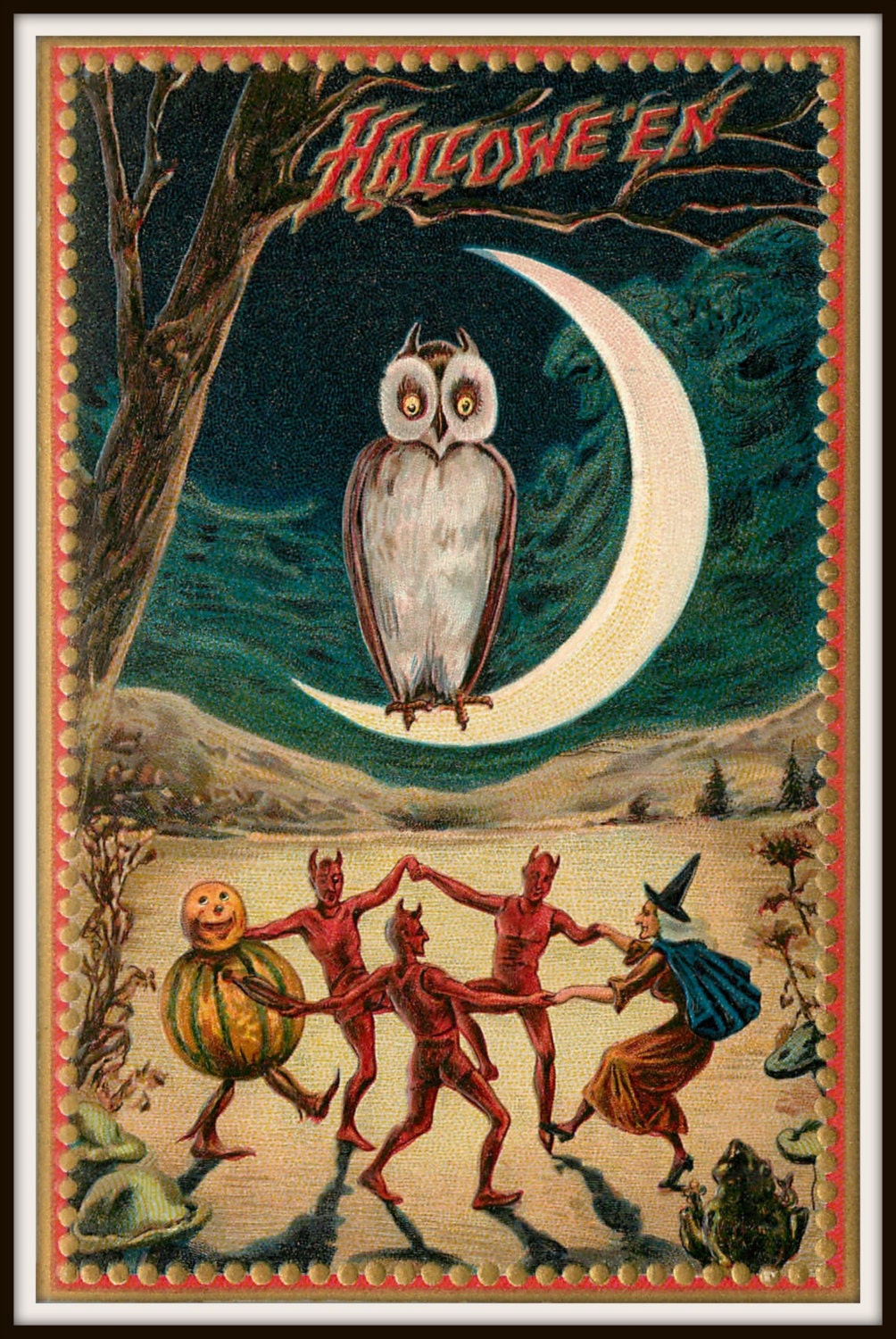 Quarter Moon, Owl Moon, Halloween Moon, Halloween Owl, Moon Owl, Owl ...