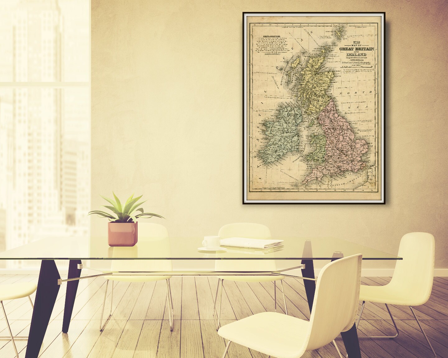 Ireland Map Great Britain Great Britain Map Map Ireland - Etsy