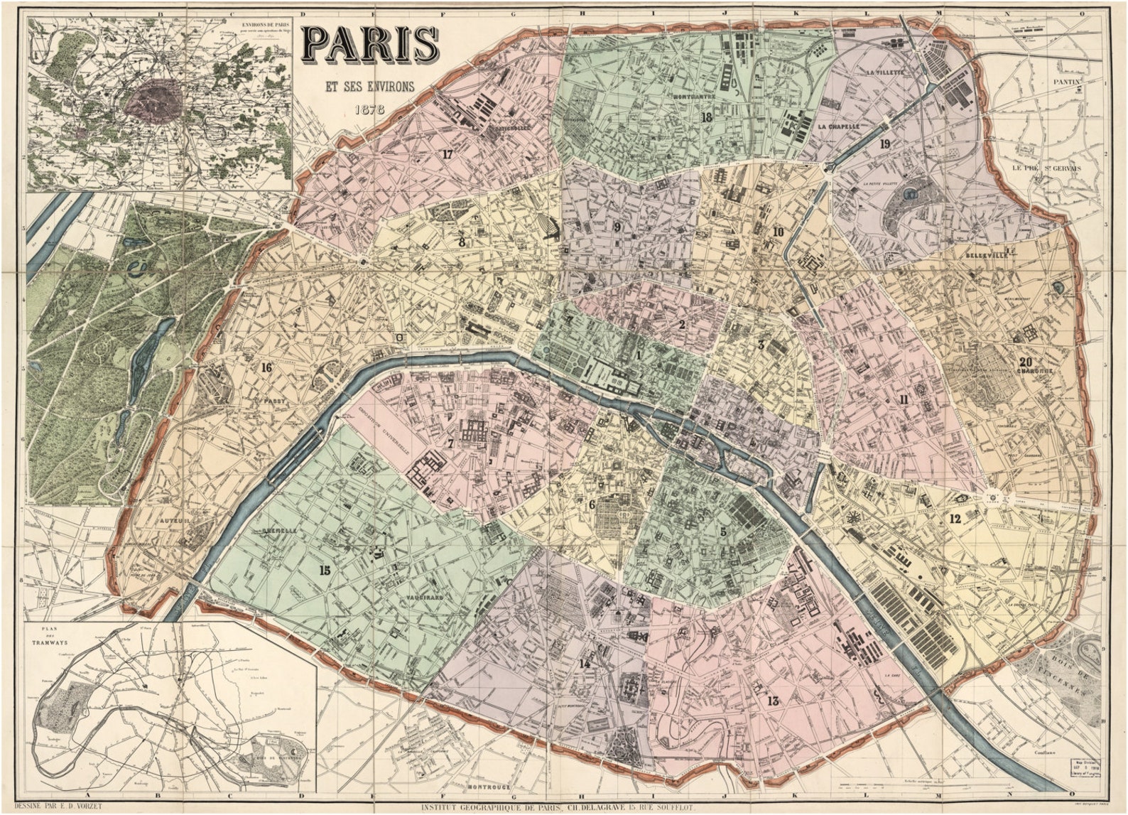 Paris Map France Map Map France Map Paris Paris France - Etsy