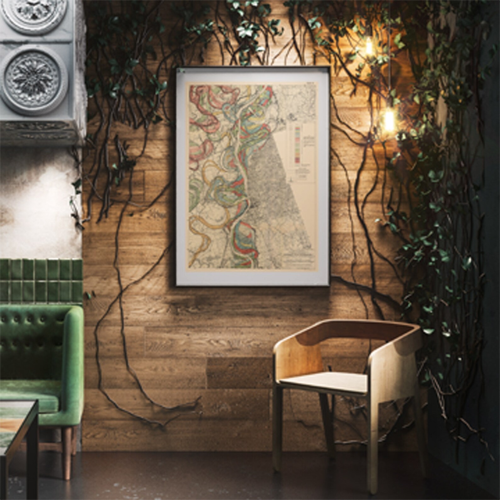 Mississippi River Harold Fisk Map River Meander Mississippi - Etsy