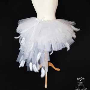 Black and White Swan Tutu - Adult Feather Tutu - Hen Party Tutu - Puffy ...