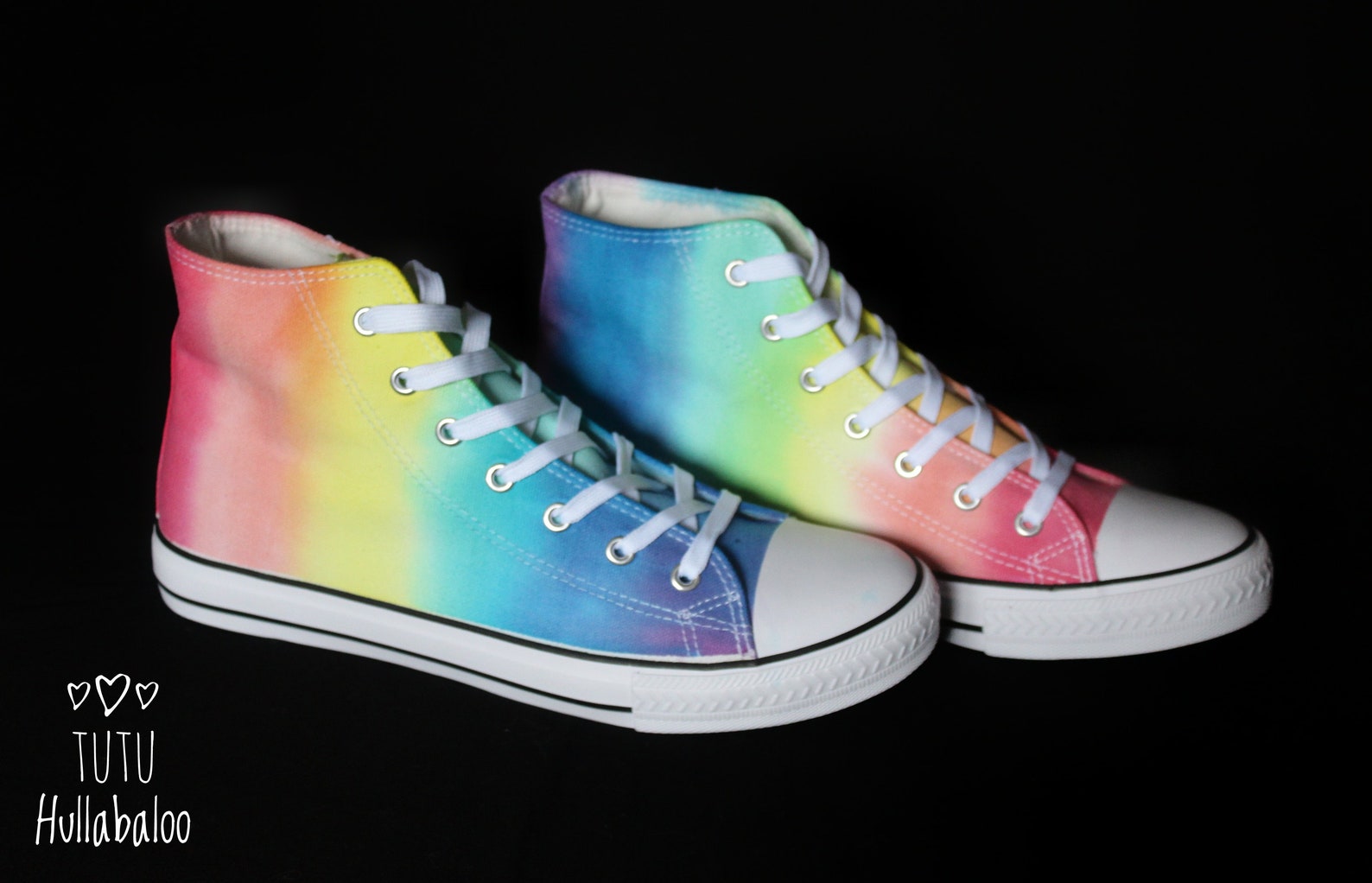 Odd Rainbow Shoes LGBT Pride Hightops Rainbow Dyed Shoes - Etsy