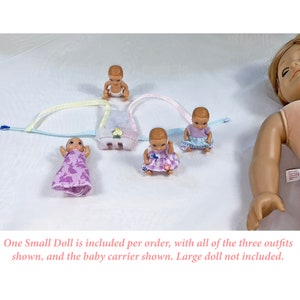Tiny Moveable Baby Doll barbie With Baby Carrier for 18-inch Dolls ...