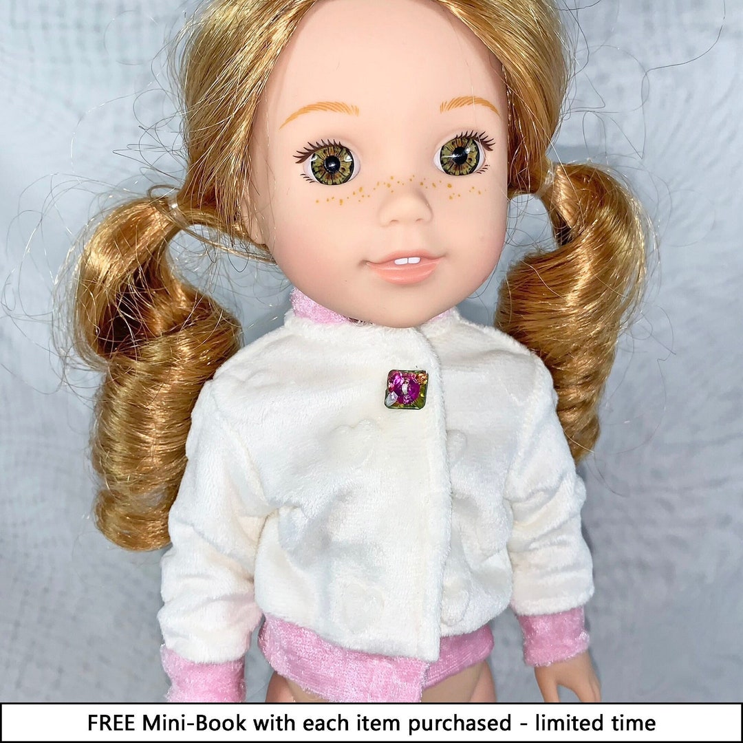 Minky Fleece Doll Jacket: Jeweled 1950s Bomber Style - Fits 14-inch ...