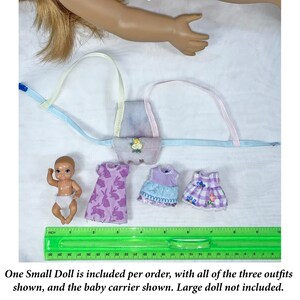 Tiny Moveable Baby Doll barbie With Baby Carrier for 18-inch Dolls ...