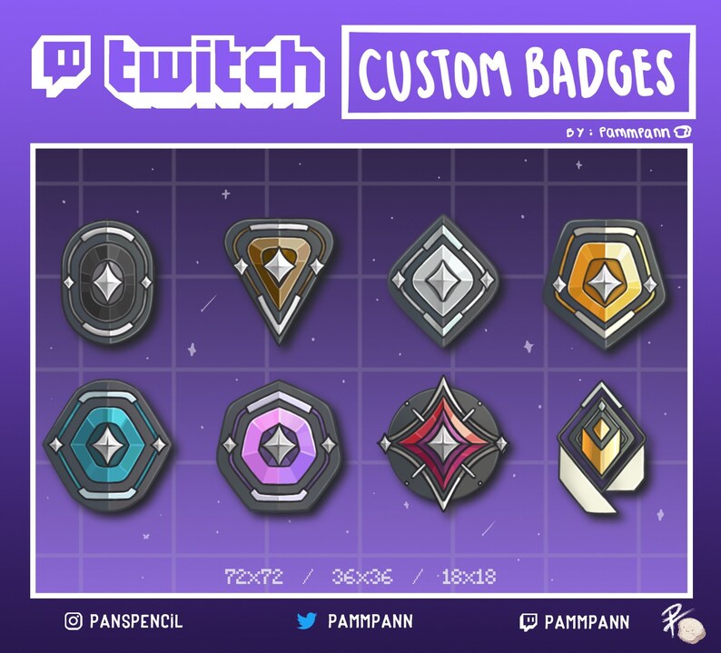 Twitch Valorant Rank BADGES / Sub Badges / Bit Badges - Etsy Singapore