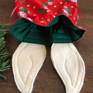 Handmade Christmas Elf Goodie Bag for Kids Christmas Gift Bag Christmas ...