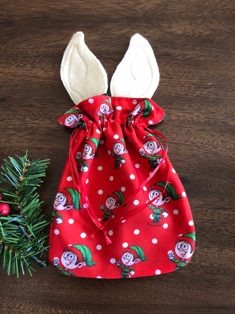 Handmade Christmas Elf Goodie Bag for Kids Christmas Gift Bag Christmas ...