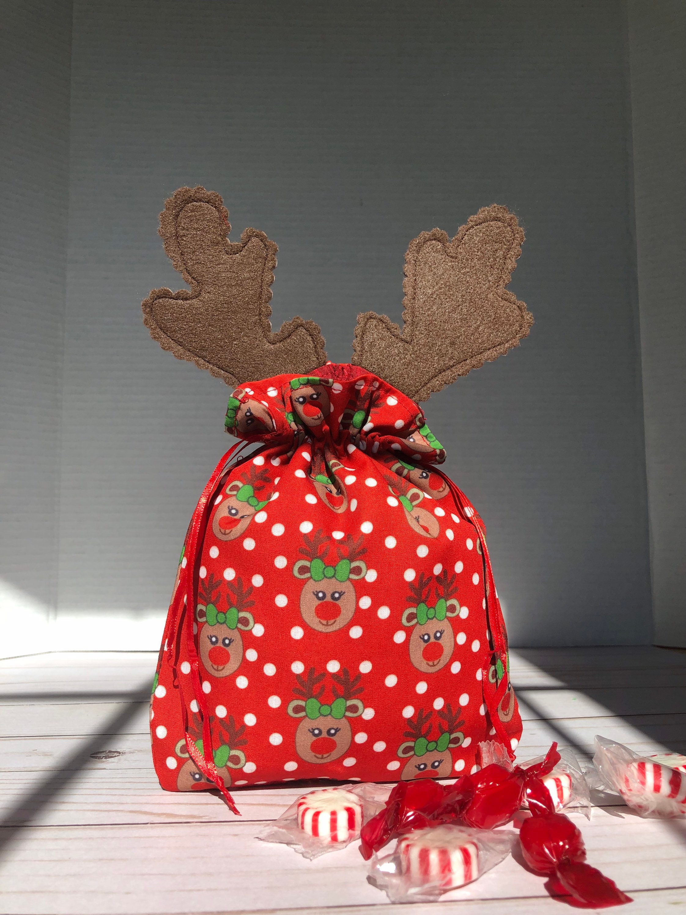 Christmas Reindeer Treat Bag | Kids Holiday Party Favor - Etsy