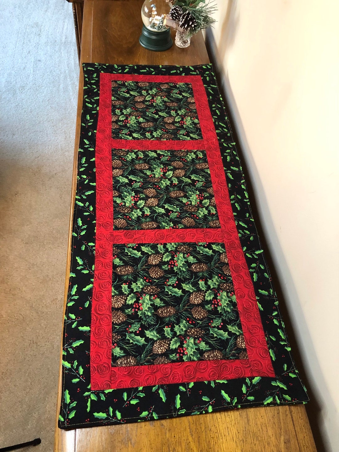 Christmas Table Topper Coffee Table Scarf Winter Table Decor Xmas ...