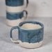 Large Coffee Mug, Midnight Blue and White Stoneware Mug With Handle ...