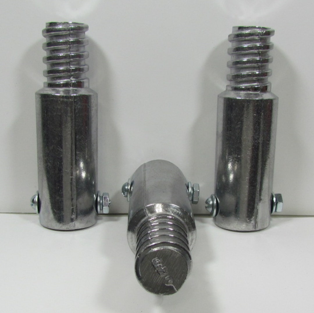 3 Metal Threaded Handle Tip for 3/4" Wood, Plastic & Metal Poles (buy 3 ...