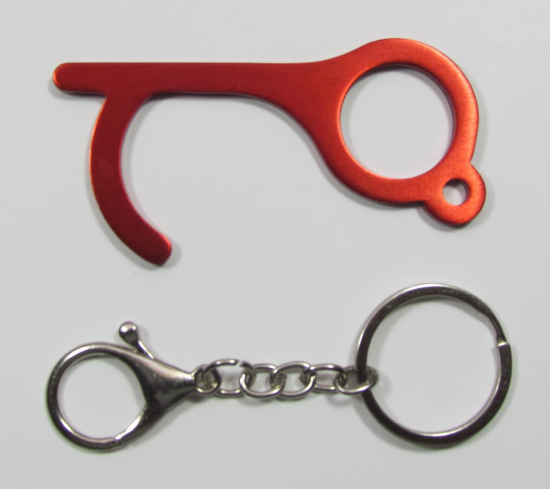 10 Pcs Touchless Key & Door Opener. Key Chain Included. Jumbo Size One ...