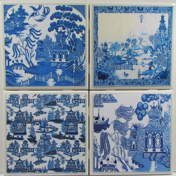 Blue Willow Tiles - Etsy